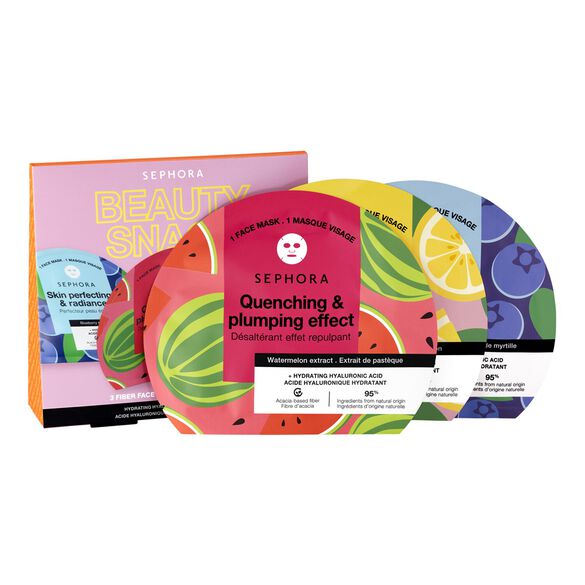 Beauty Snack - 3 maski do twarzy — Kwas hialuronowy + Ekstrakty owocowe ...