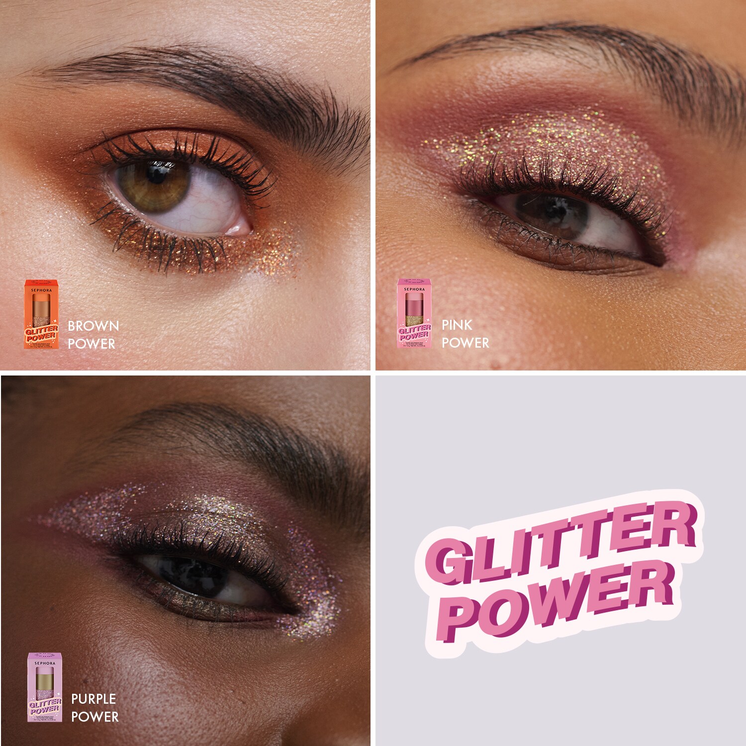Glitter Power - Wielofunkcyjne trio cieni do powiek i SEPHORA ...