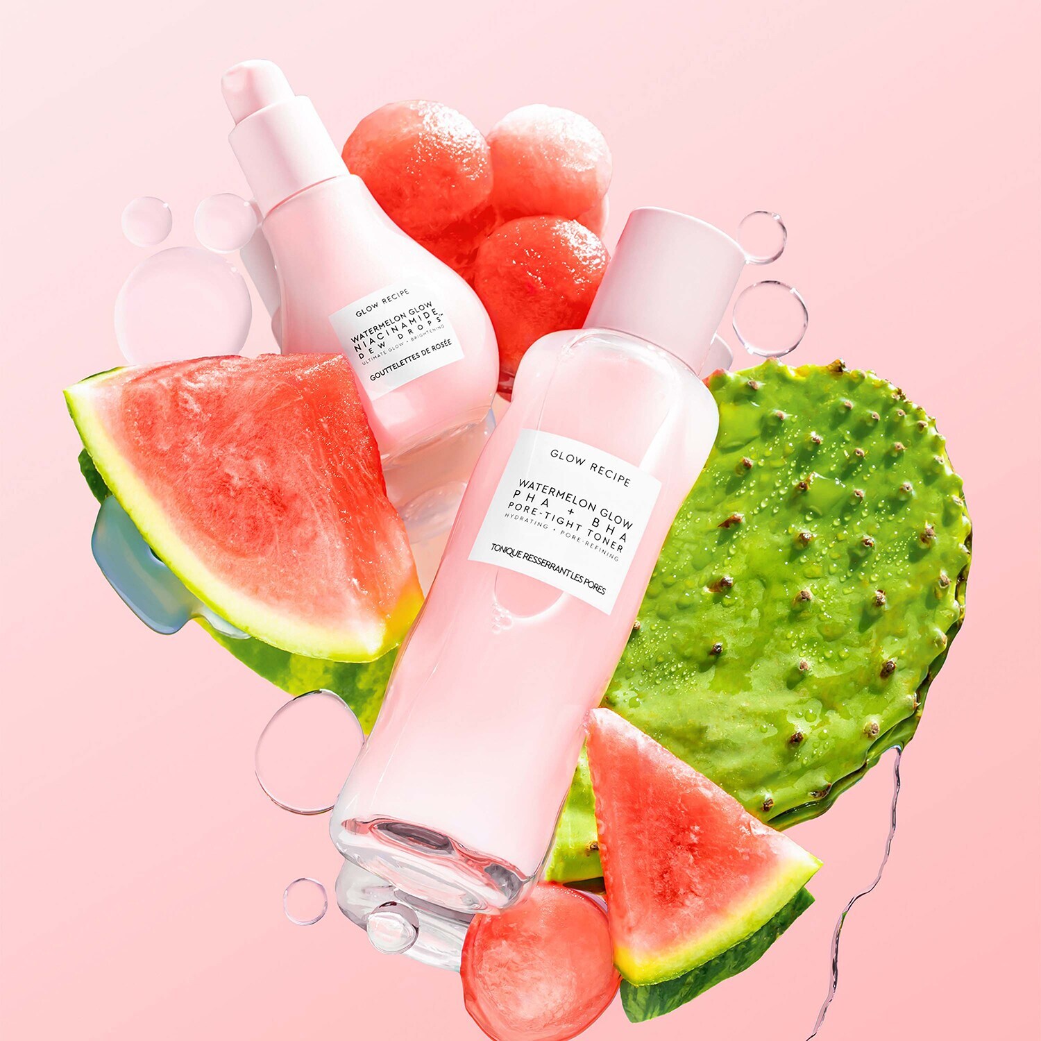 Watermelon Glow - Tonik arbuzowy mini PHA + BHA rozświetlający i zwężający pory i GLOW RECIPE ≡ ...